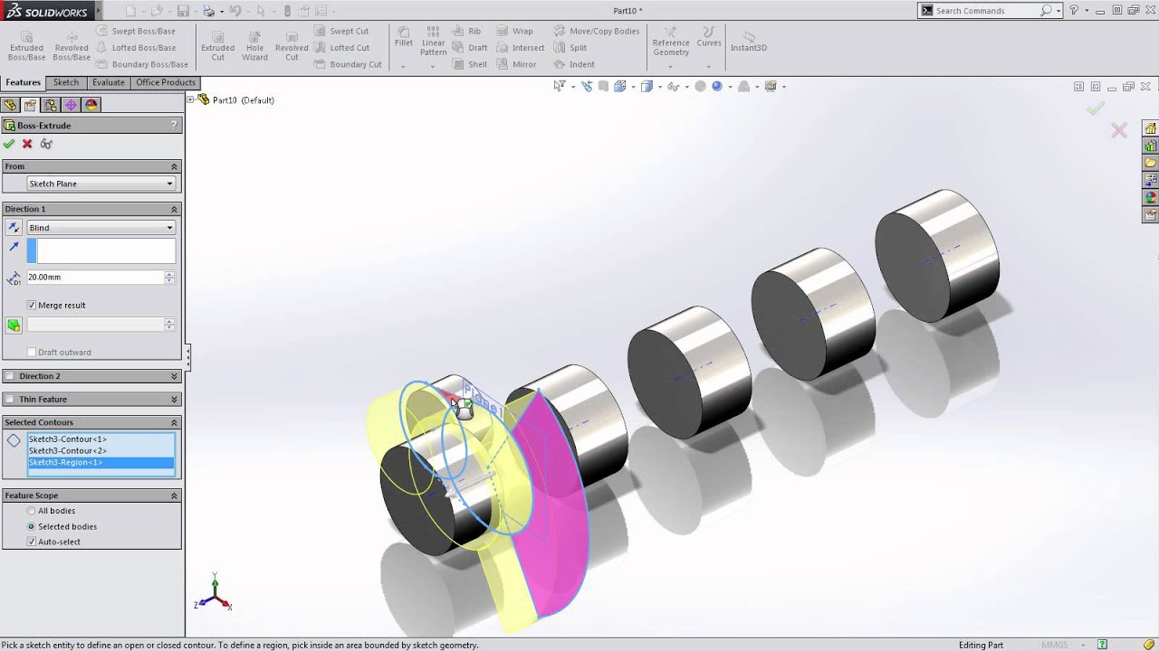 Multibody Part Design in SOLIDWORKS