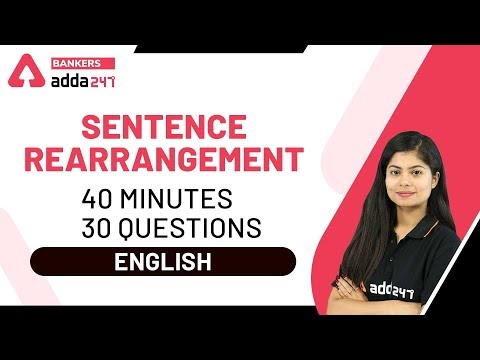 Sentence Rearrangement (40 Minutes 30 Questions) | English for IBPS Exams Preparation (in English)