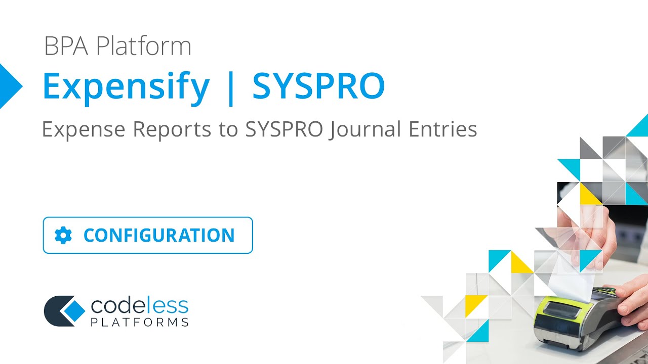 Expensify Expense Reports to SYSPRO Journal Entries  - Template Configuration
