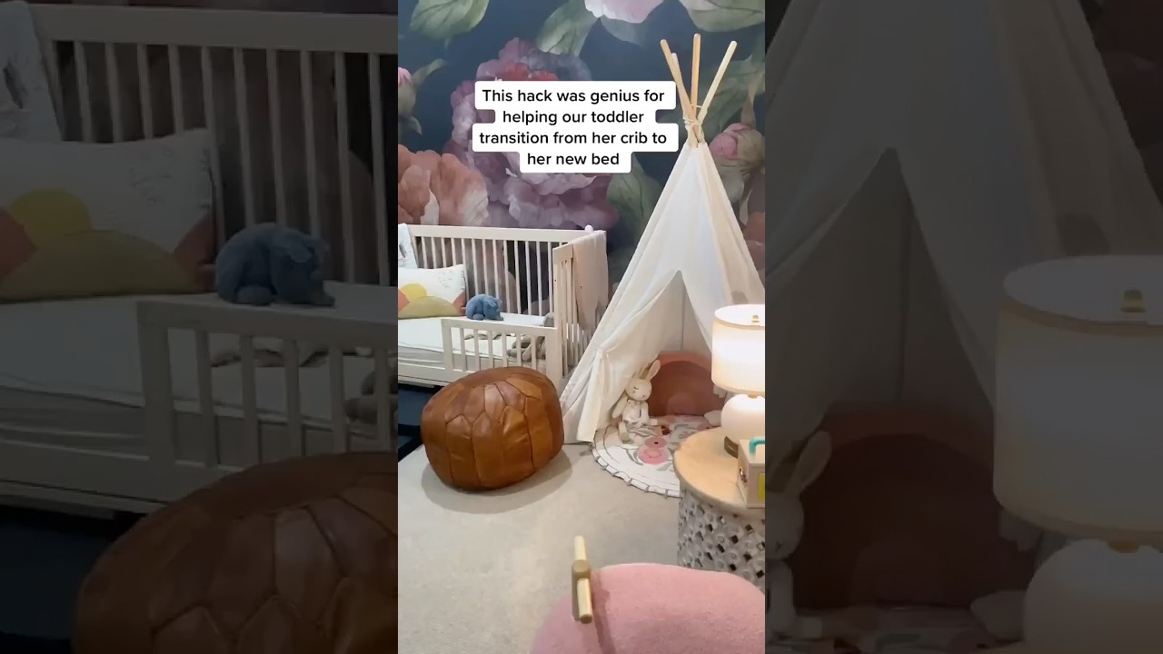 Try this when transitioning from a crib to a toddler bed!