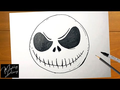 How to Draw Jack Skellington Face Easy Step by Step