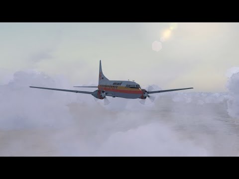 Landing the Convair 580 at Amarillo International Airport