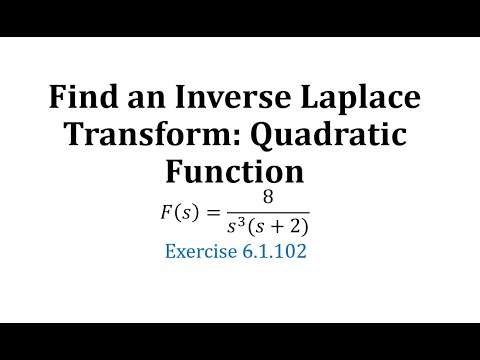 (6.1.102: Find an Inverse Laplace Transform Using Partial Fraction ...