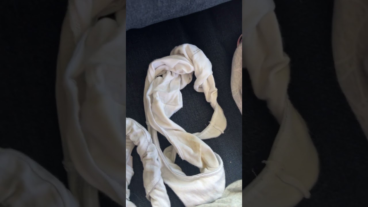 My wife’s worn panties! Prepping panties ready for the wash, soon to be clean panties again!