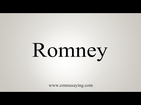 How To Say Romney