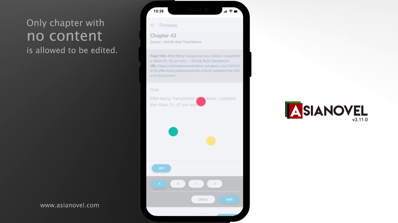 ASIANOVEL v3.11.0 | Chapter Editor (beta) | How to fix missing content?