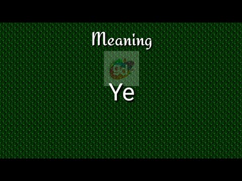 Ye Meaning with Pronunciation||Googul Dictionary||