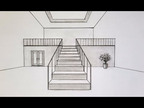 How to draw stairs in perspective