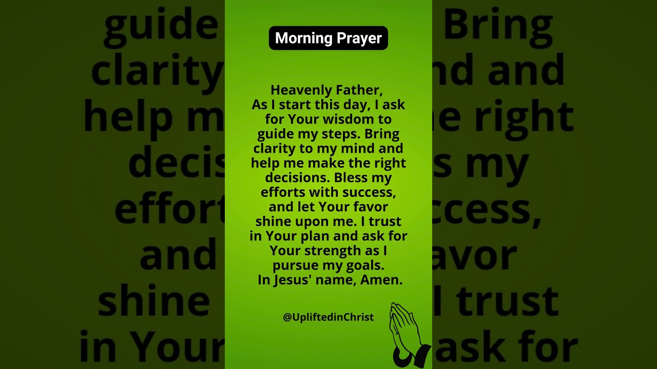 Morning Prayer | Start Your Day with God’s Wisdom #morningprayer