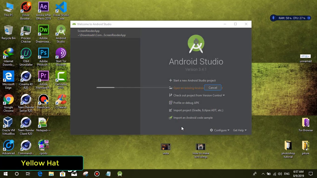 Source code screen recorder app for android studio