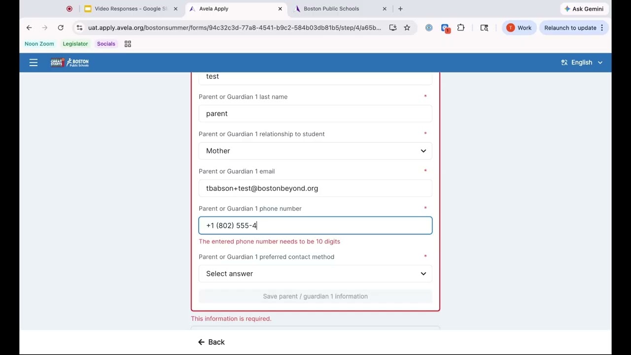 Avela Family Registration Instruction