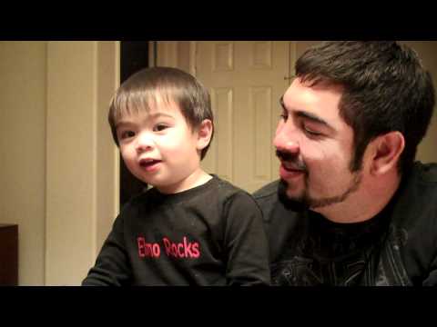 Aiden learning how to spell his name