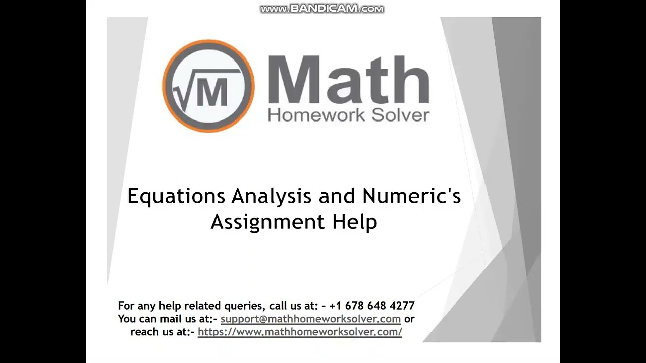 Numerical Analysis Assignment Help