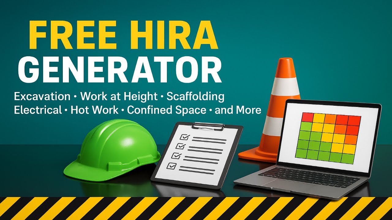 Free Download HIRA Templates (Excavation, Work at Height, Scaffolding & More) | HIRA Generator Tool