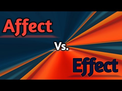 word of the day | Affect | Effect | affect vs effect | meaning of affect | meaning of effect |