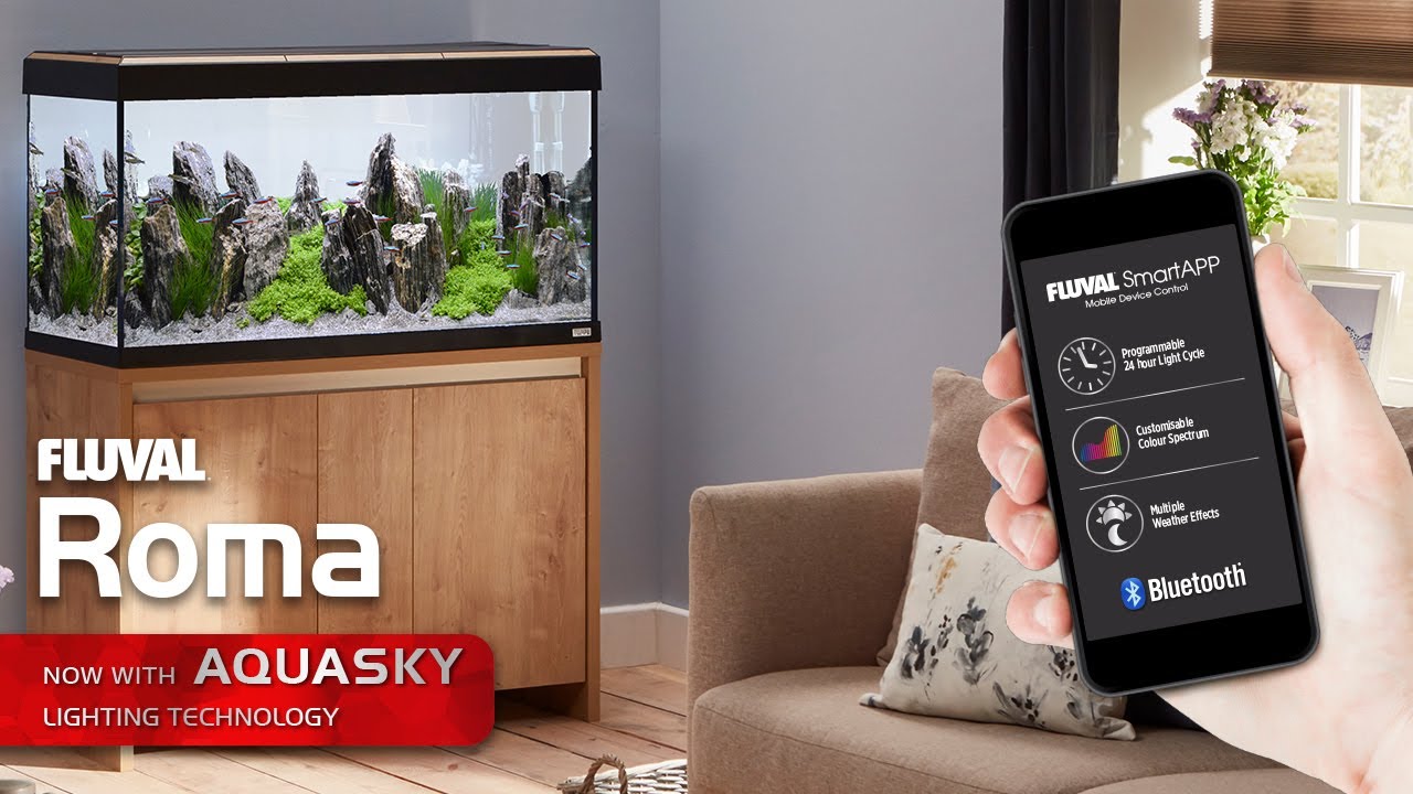 Roma 200 Bluetooth LED Aquarium Set, 200 L, - Fluval Aquatics UK
