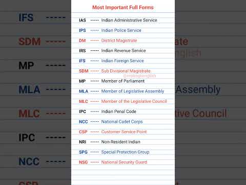 Full Form of IPS #shorts #ytshorts #fullform #viralvideo #education #upsc #newupdate