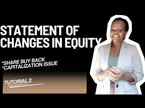 @Acountingtutorials Statement of Changes in Equity #Capitalization issue #share buy back