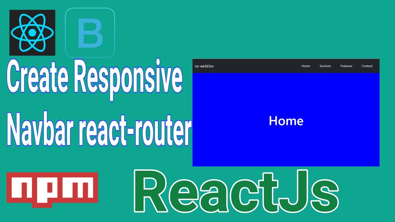 React, Bootstrap | Create Responsive Navar using React Router & Html css