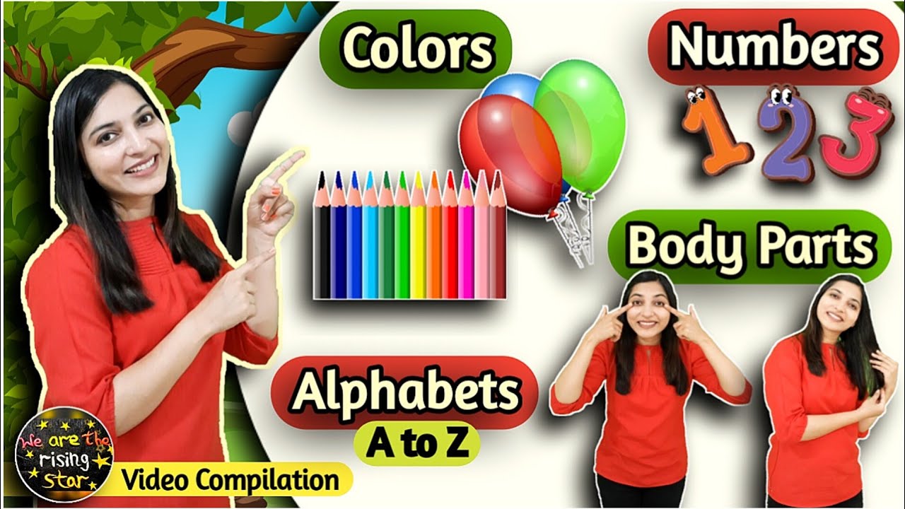 Parts of Body | Colors | Alphabets, Phonics | Numbers | Best Videos Compilation | WATRstar