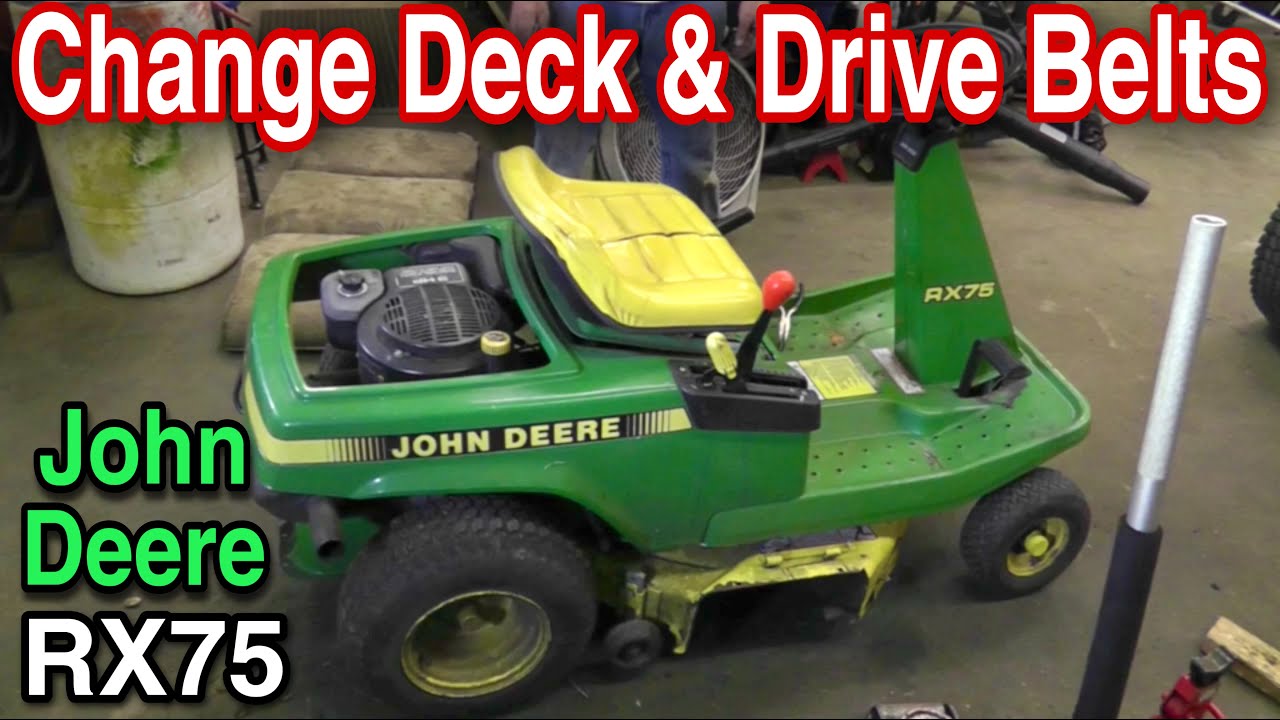 Replace Deck & Drive Belts John Deere RX75 Riding Mower