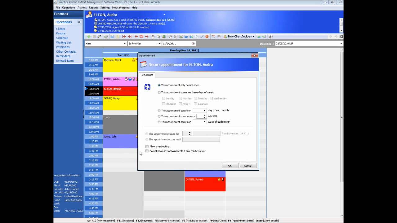 Practice Perfect EMR + Management Software Billing & Scheduling Demonstration