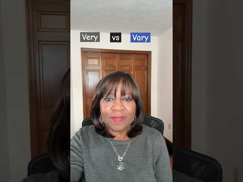 What's the difference? VERY vs VARY #grammar #shorts