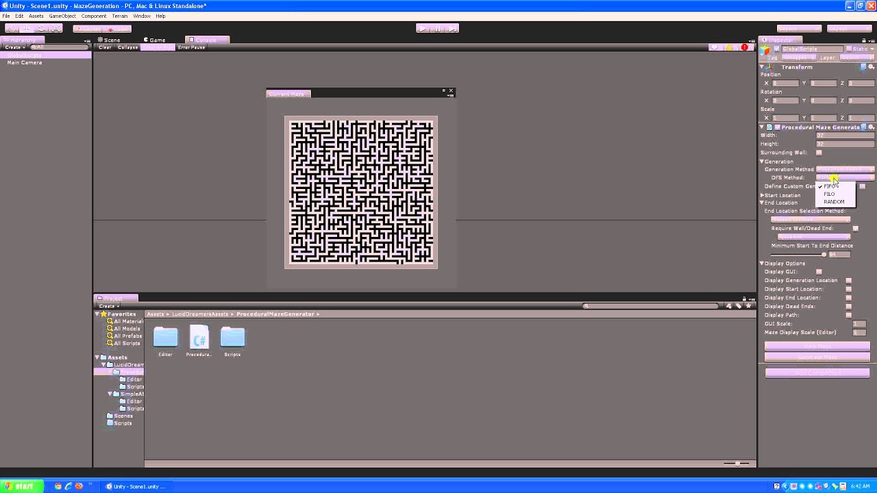 Procedural Maze Generator Preview