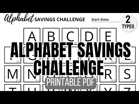 Alphabet Savings Challenge Printable (PDF)