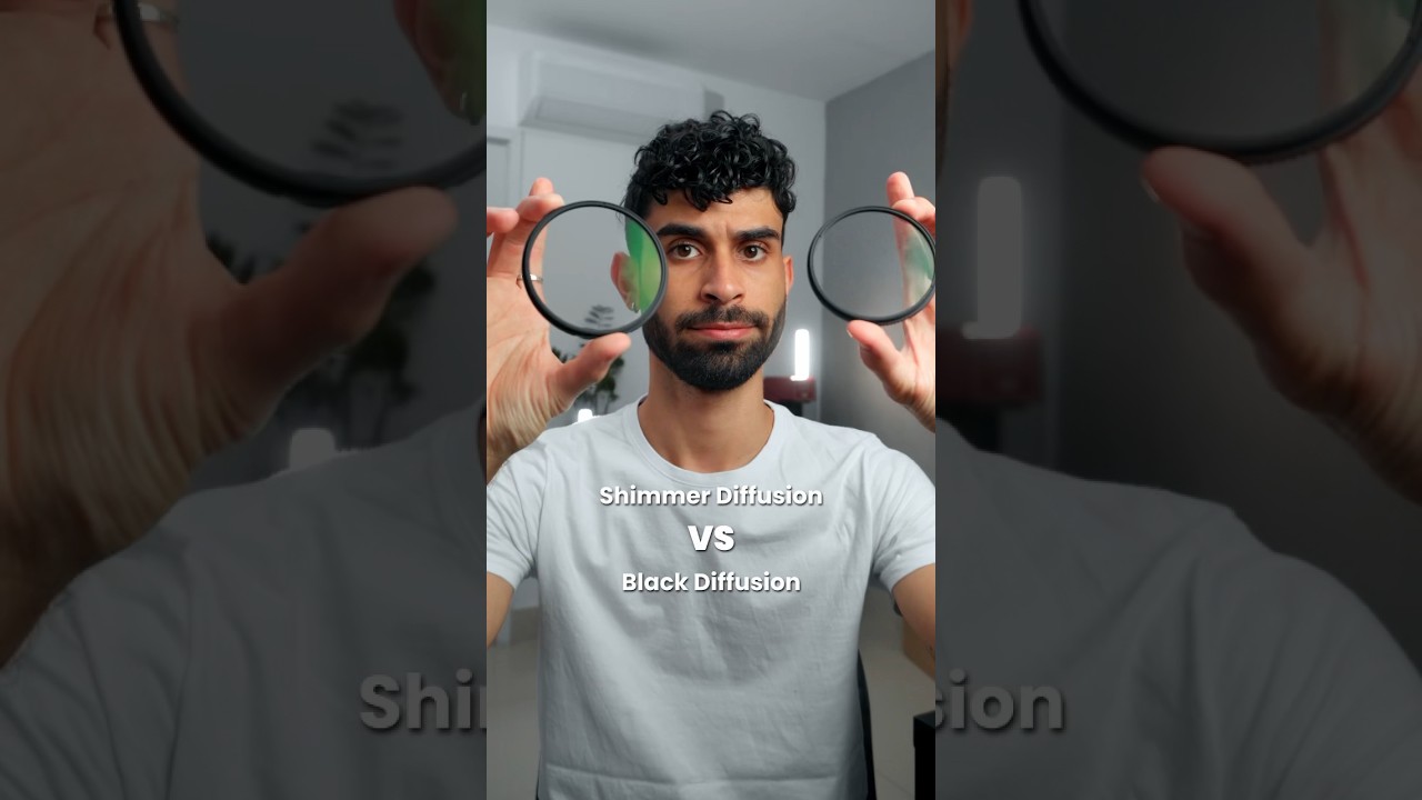 What’s the difference between shimmer diffusion filter and black diffusion filter?✅🎬