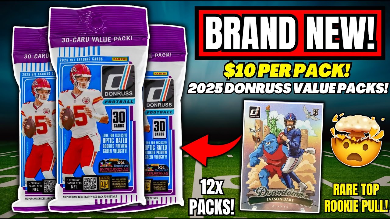 *NICE SSP PULL FROM A $10 PACK!🤯 2025 DONRUSS FOOTBALL VALUE PACK REVIEW!🏈