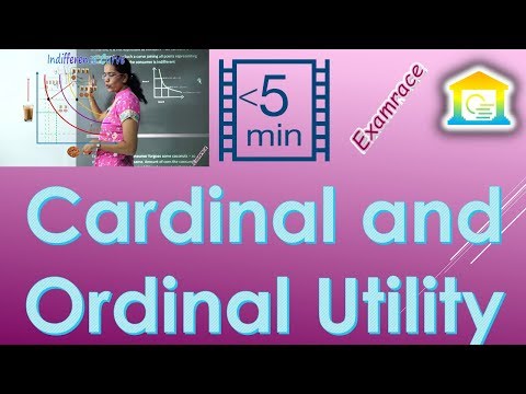 Cardinal Utility (Total and Marginal Utility) & Ordinal Utility (Indifference Curve) -Economics