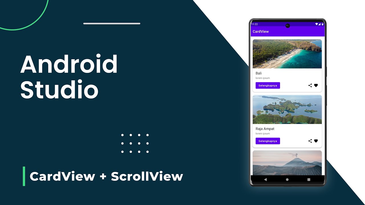 CardView With ScrollView | Android Studio