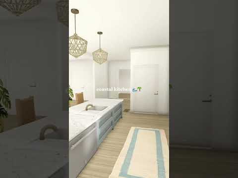 Roblox bloxburg coastal kitchen #roblox #bloxburg