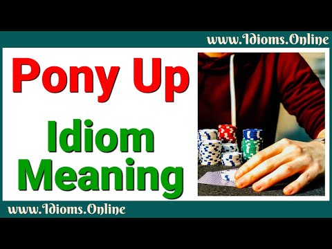 Pony Up Meaning - Idiom Origin and Examples