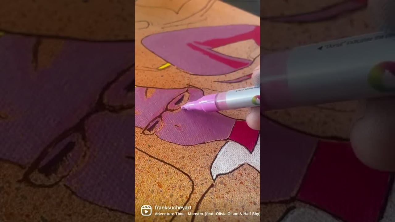 Adventure time art work in progress. princessbubblegum #art #painting #bonibel #adventuretime #paint
