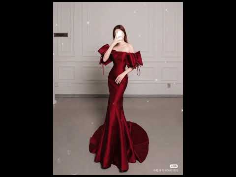 RED WINE DRESSES ELEGANT #youtube#viral#fypシ゚viral #fashion#dress #dress#gown #fypシ#redcarpetfashion