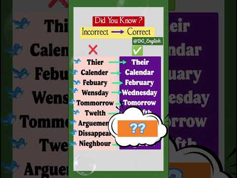 Thier Or Their? 🤔 | ❌ Incorrect To ✅ Correct Spelling | English Writing Tips