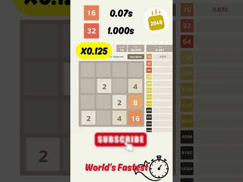 Wolrd's Fastest 2048 Game with 16 Tiles🧩