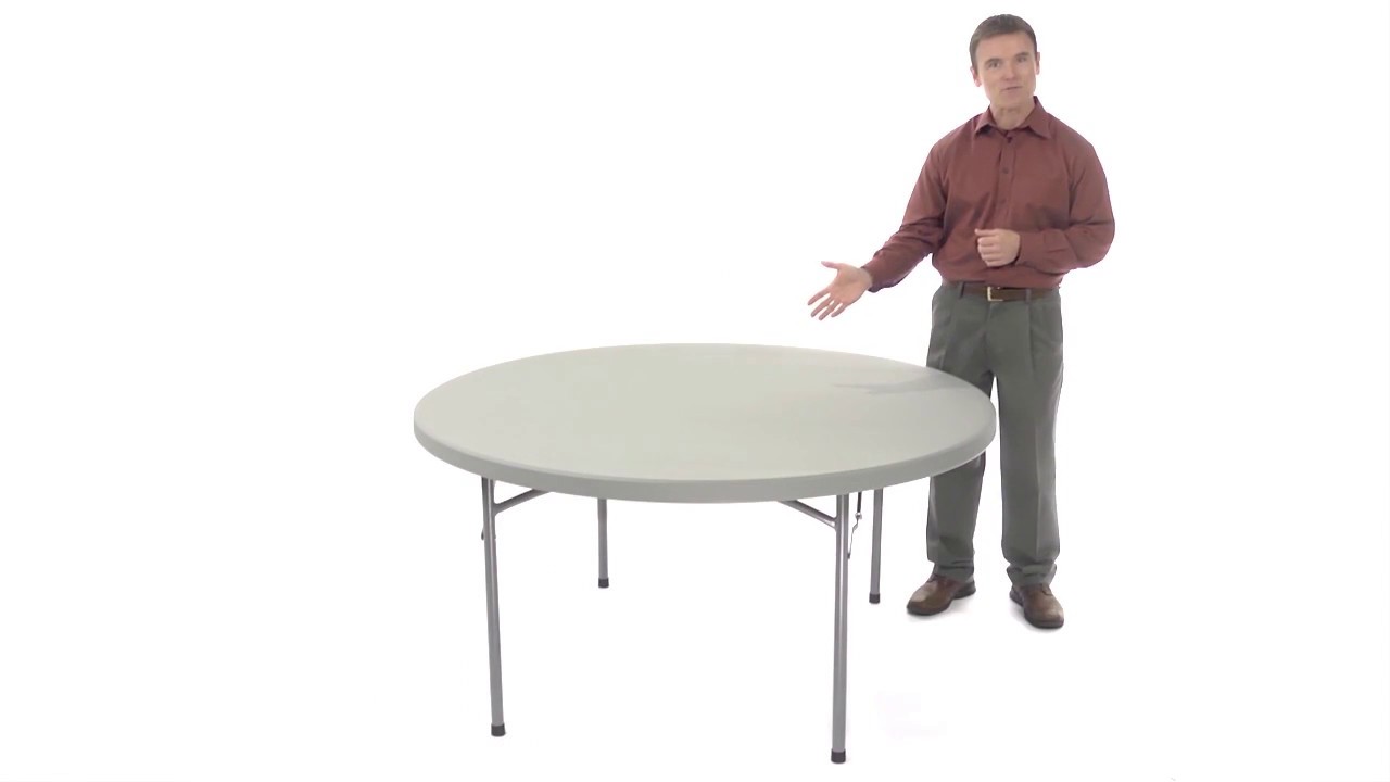 60 in Round Plastic Folding Table