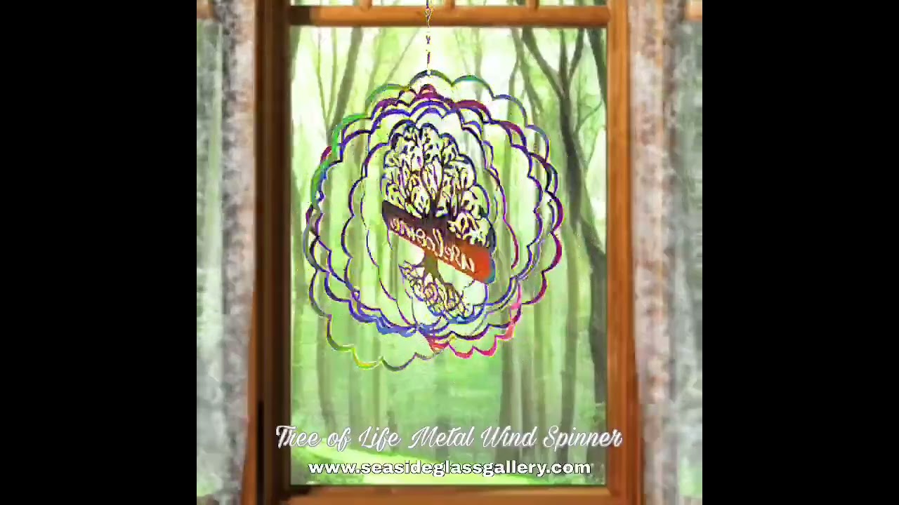 Colorful Tree of Life Wind Spinner – Vibrant and Fun 3-D Metal Wind Spinner Wind Chime