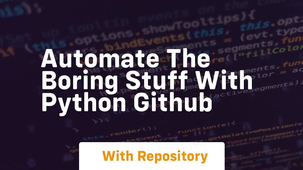 automate the boring stuff with python github