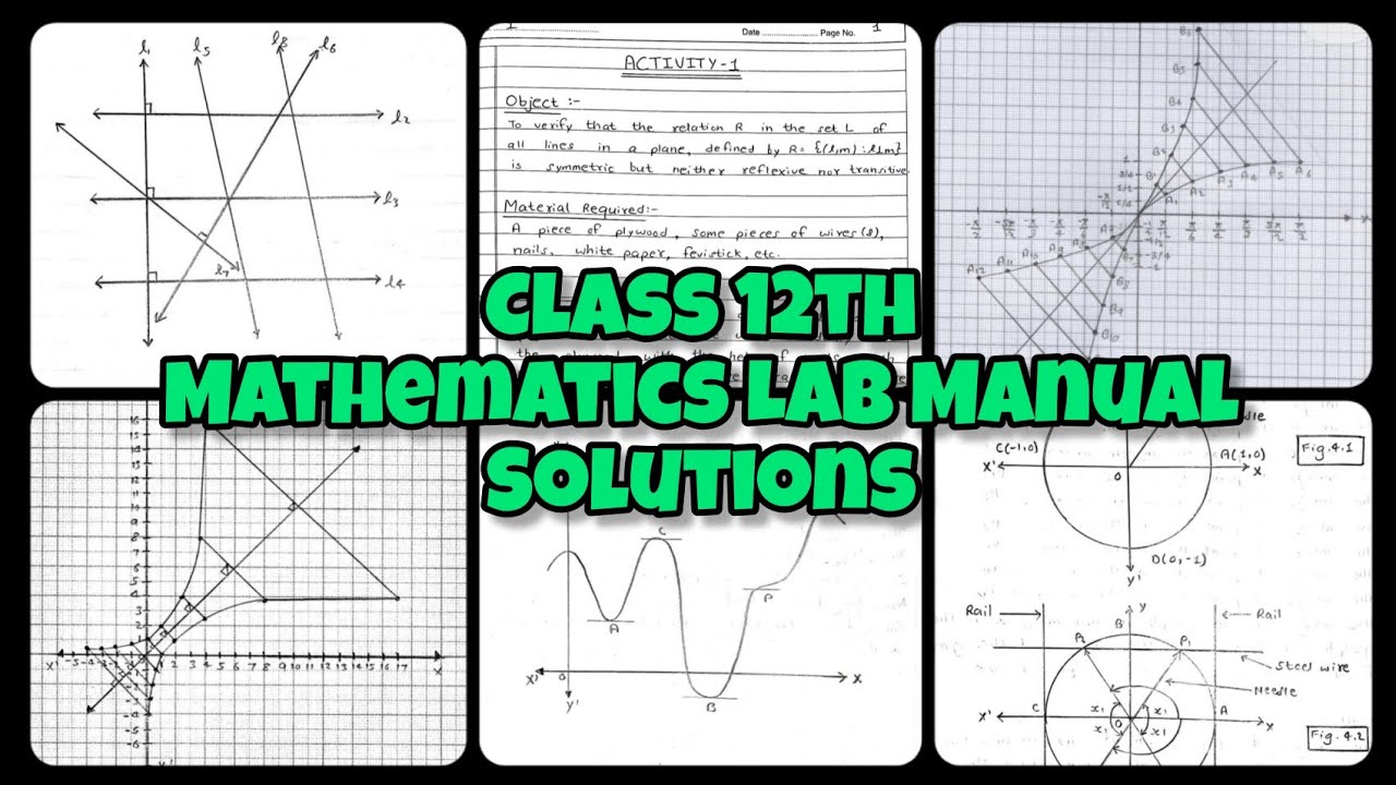 Class 12th Mathematics Lab Manual Solutions With All Readings Observations and Calculations