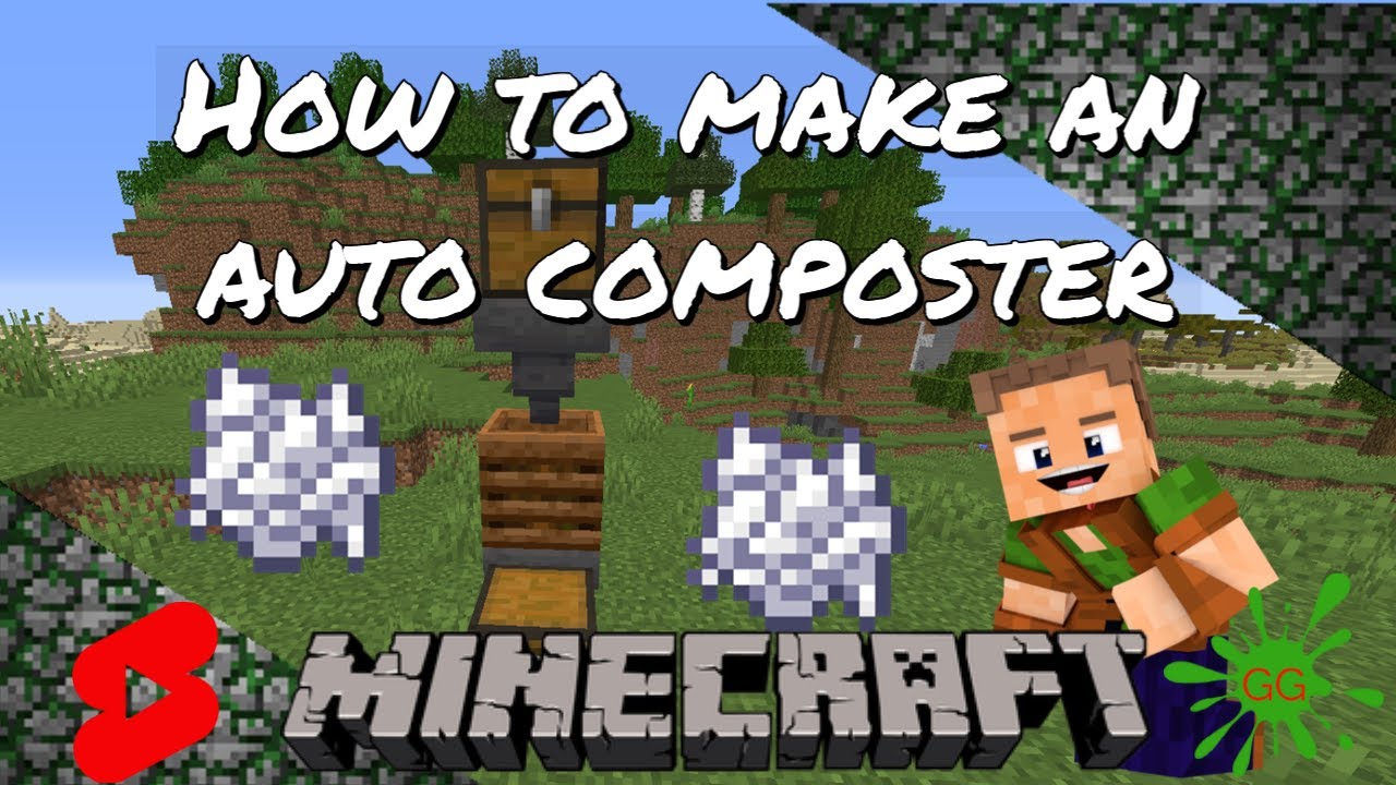 Gob's Shorts - Making an easy auto composter  - Minecraft Short Tutorial Java 1.16.4 #Shorts