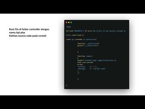 Tutorial membuat Rest API Codeigniter 3