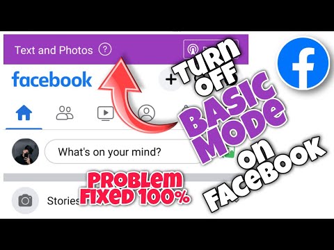How to Remove Basic Mode In Facebook - Remove buy data option on Facebook