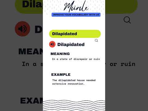 Meaning of Word DILAPIDATED #shortvideo #english #learning