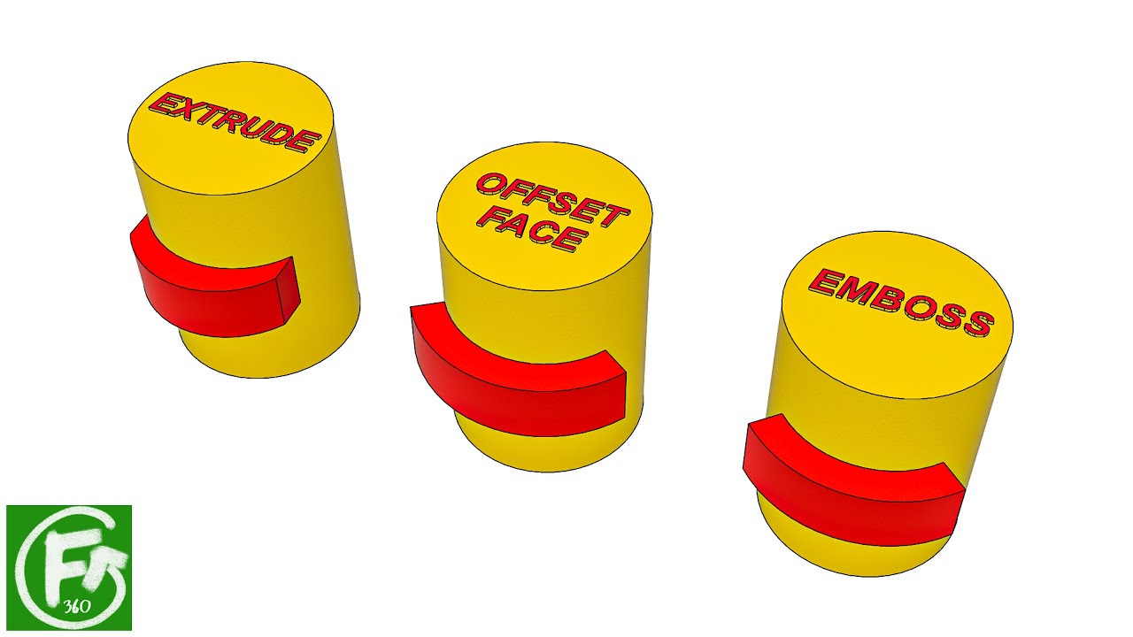 Fusion 360 | Extrude VS Offset Face VS Emboss