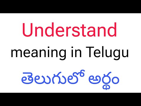 Understand meaning in telugu || Understand తెలుగులో అర్థం || Understand telugu meaning || telugu