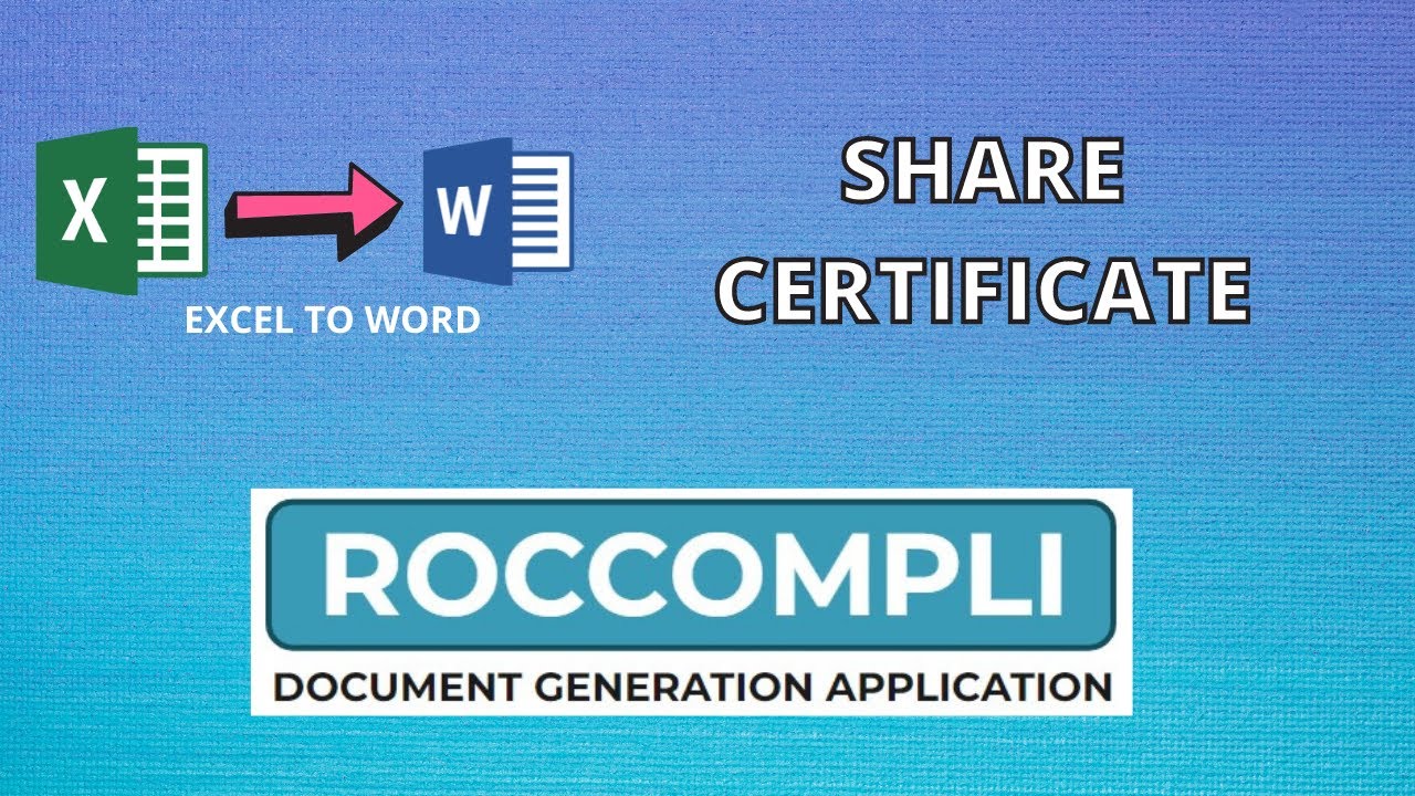 Share Certificate | Share Certificate Format